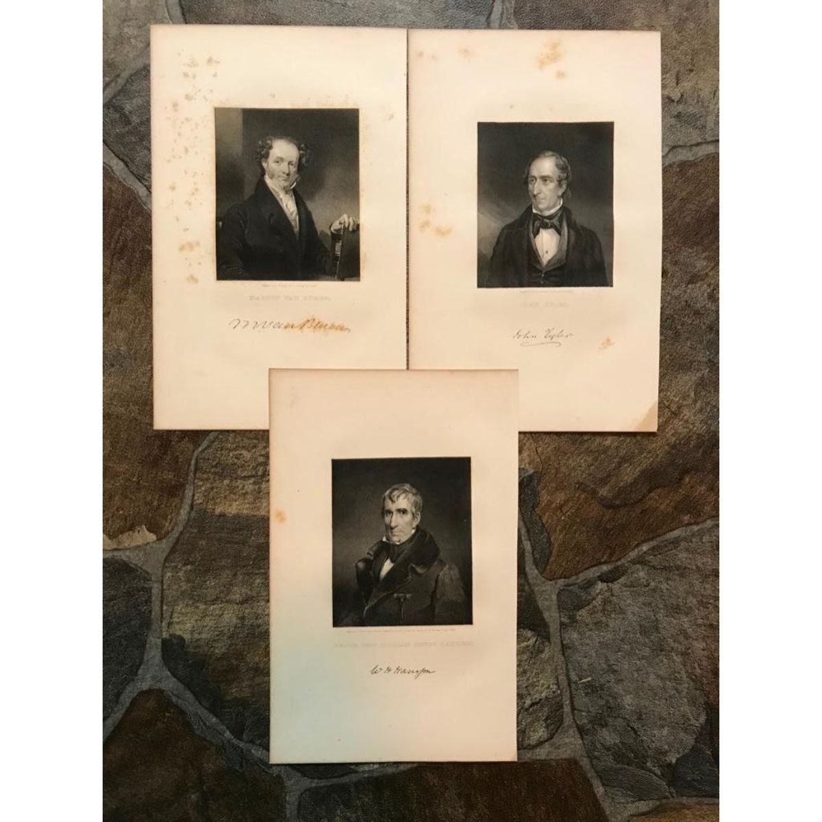 19thc Steel Engravings, United States Presidents, Van Buren, Harrison ...
