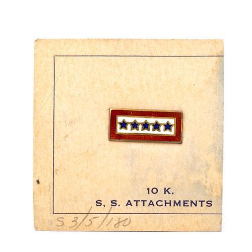 Vintage Military WWII 10K Gold 5 Stars Pin #1088668