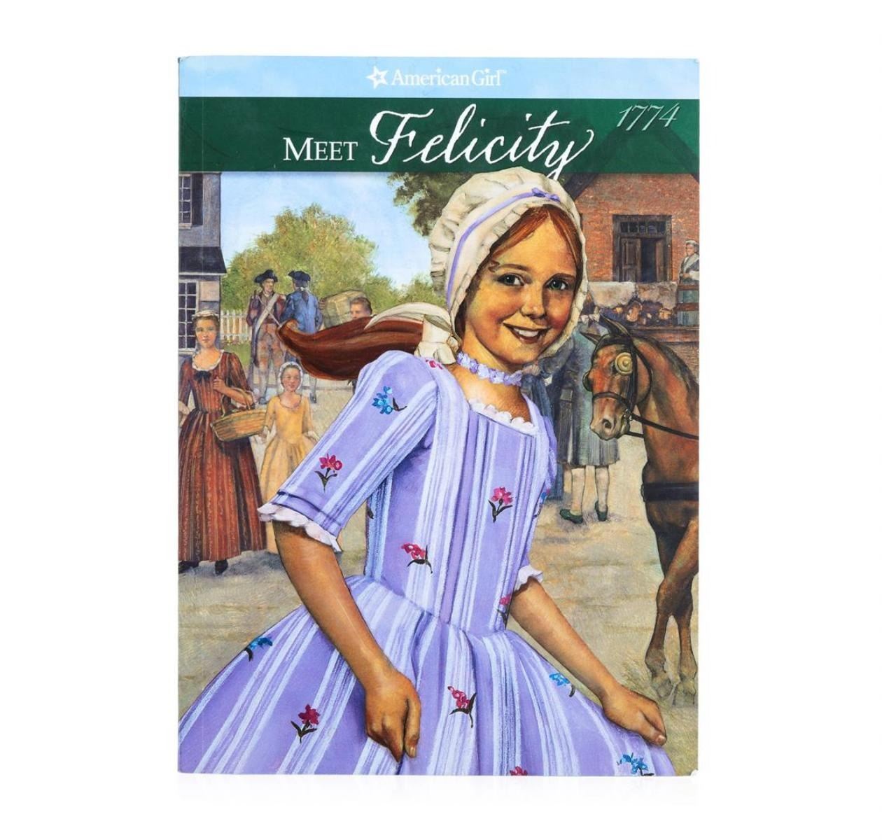 New In Box American Girl Felicity's Bed With Bedding and Drapes