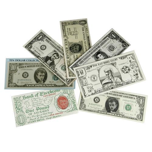 Assorted James Dean Novelty Currency