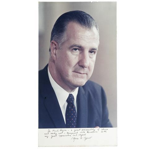 Vice President Spiro Agnew Signed Photograph. He