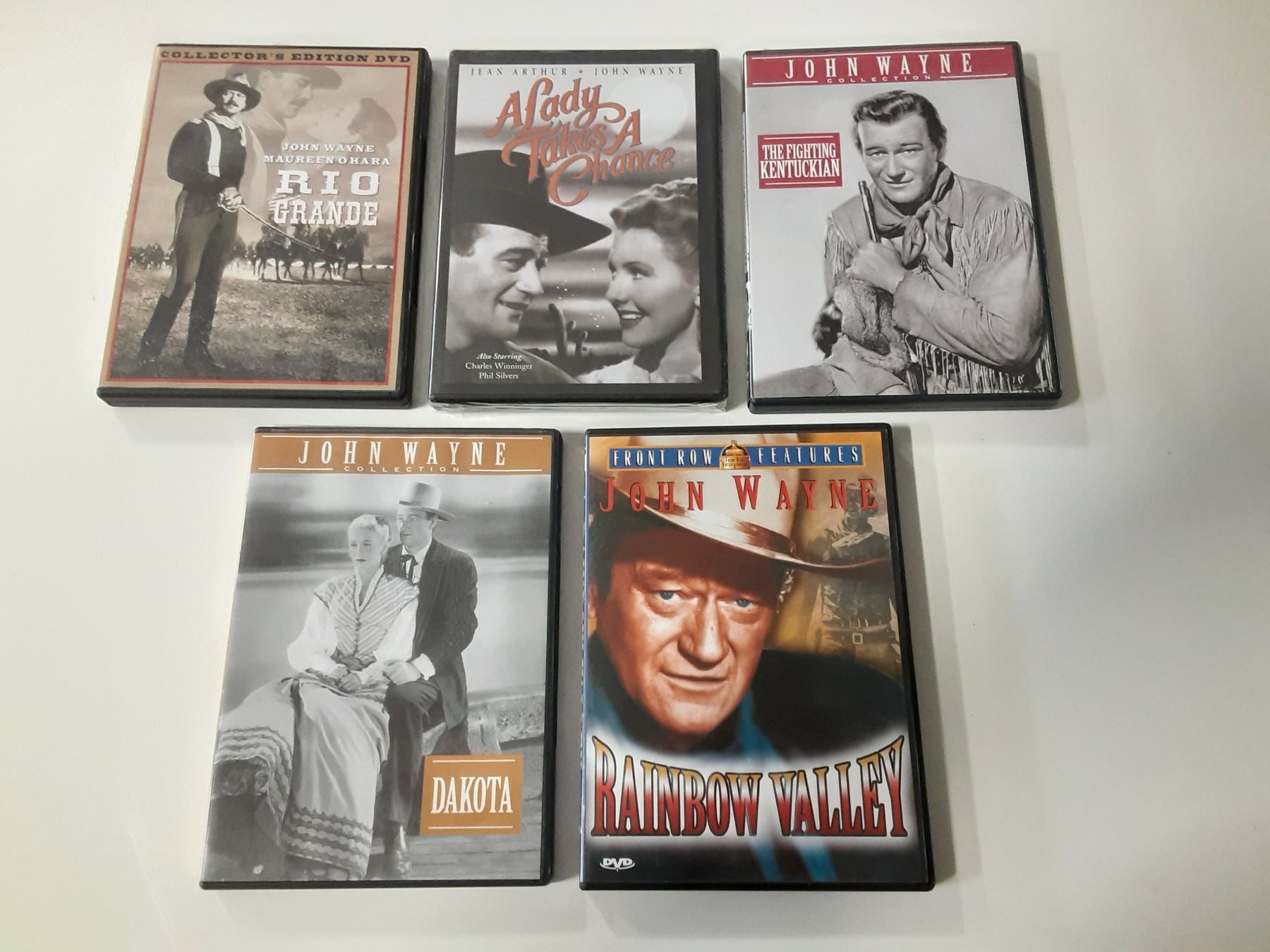 Lot of 5 John Wayne Western DVDs