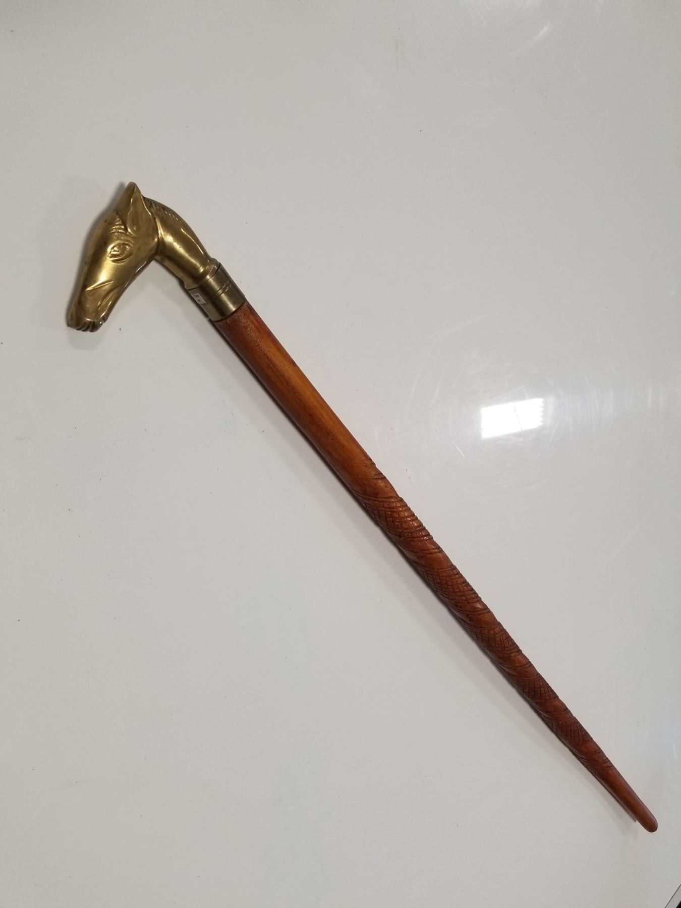 Vintage Cane - Brass Horse Head