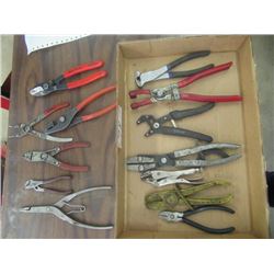14 Items - Snap Ring Pliers, Pliers , Hose Clamp & Cutters 7) Snap On ...