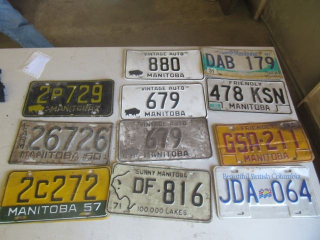 11 Items MB License Plates- Vintage & Modern