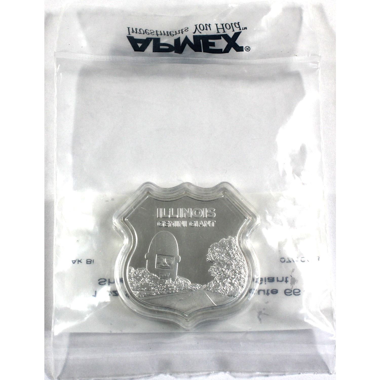 First In Series! Route 66 Highway Shield - Illinois Gemini Giant .999 ...