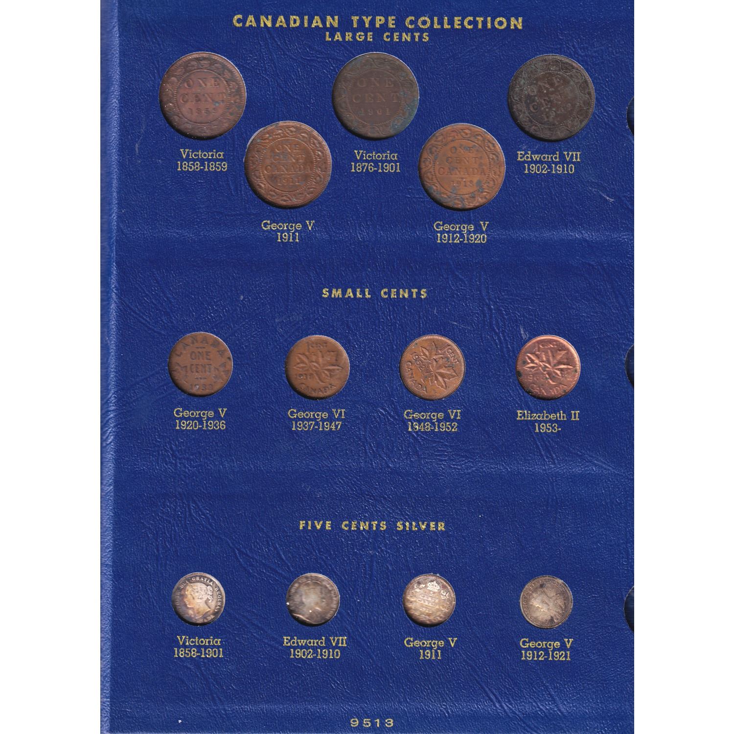 Estate Lot of Canadian Type Set Collection in Blue Whitman Album ...