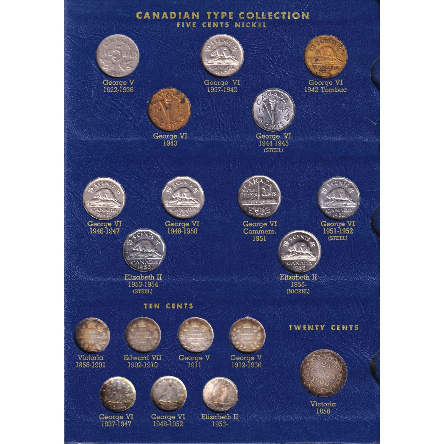 Estate Lot of Canadian Type Set Collection in Blue Whitman Album ...