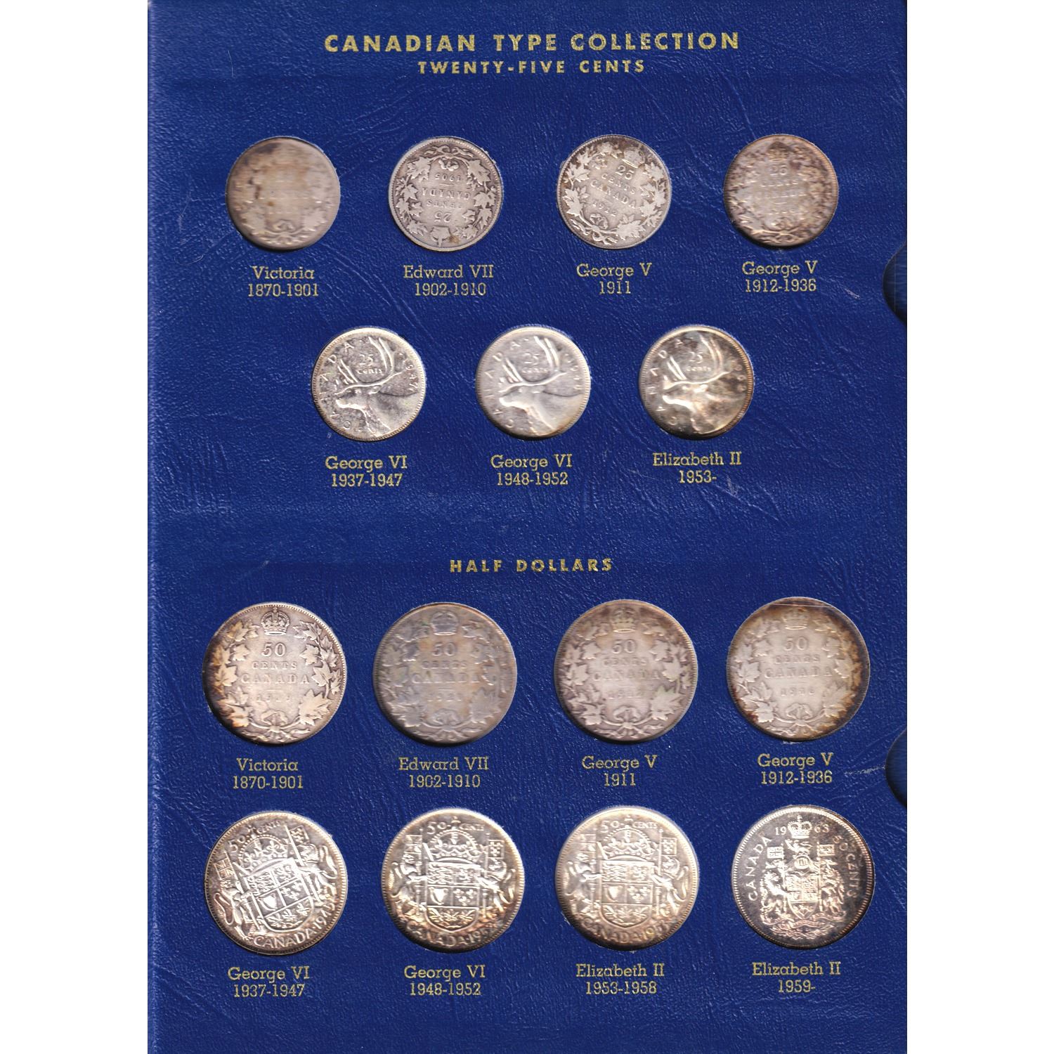 Estate Lot of Canadian Type Set Collection in Blue Whitman Album ...