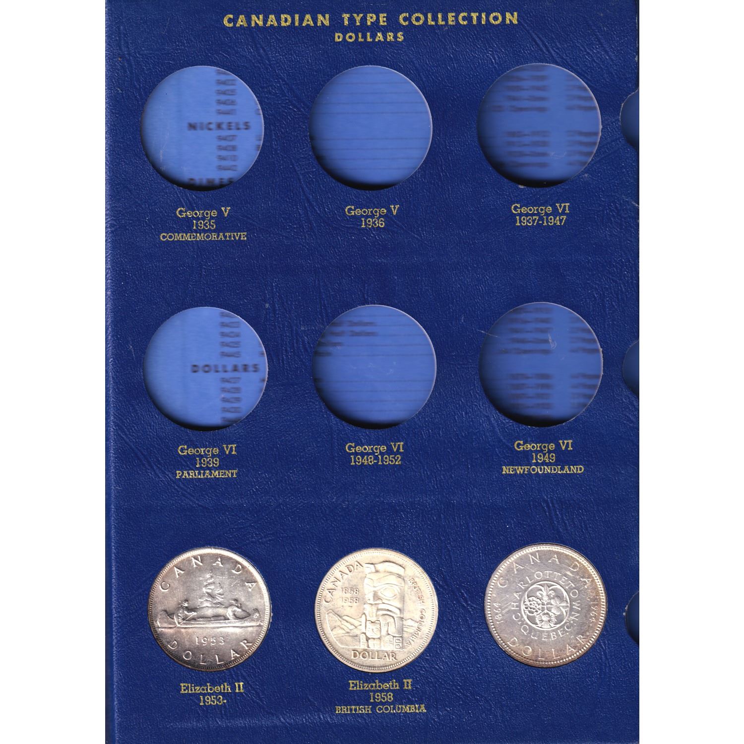 Estate Lot of Canadian Type Set Collection in Blue Whitman Album ...