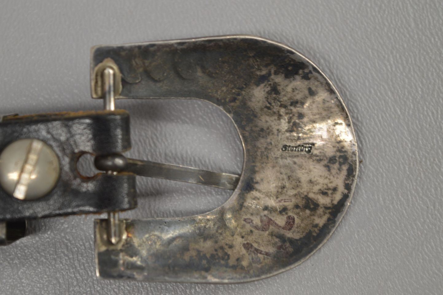 NATIVE AMERICAN NAVAJO INDIAN SILVER RANGER BUCKLE SET