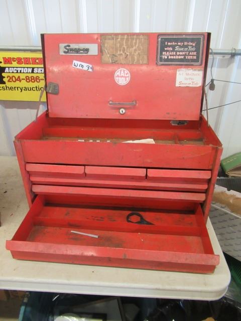 2 Items- Snap On Top Piece Tool Cabinet Beech Metal Cabinet 24"H 22"W 12"D