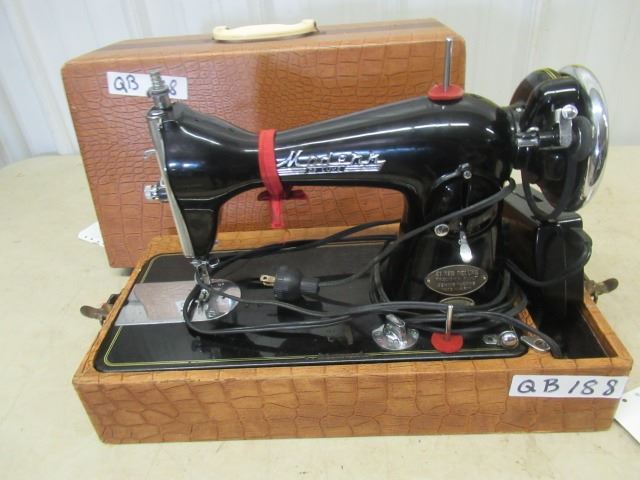 Modern Deluxe Elec Port Sewing Machine - Vintage
