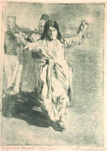 MARCEL RONAY Etching Hungarian Art