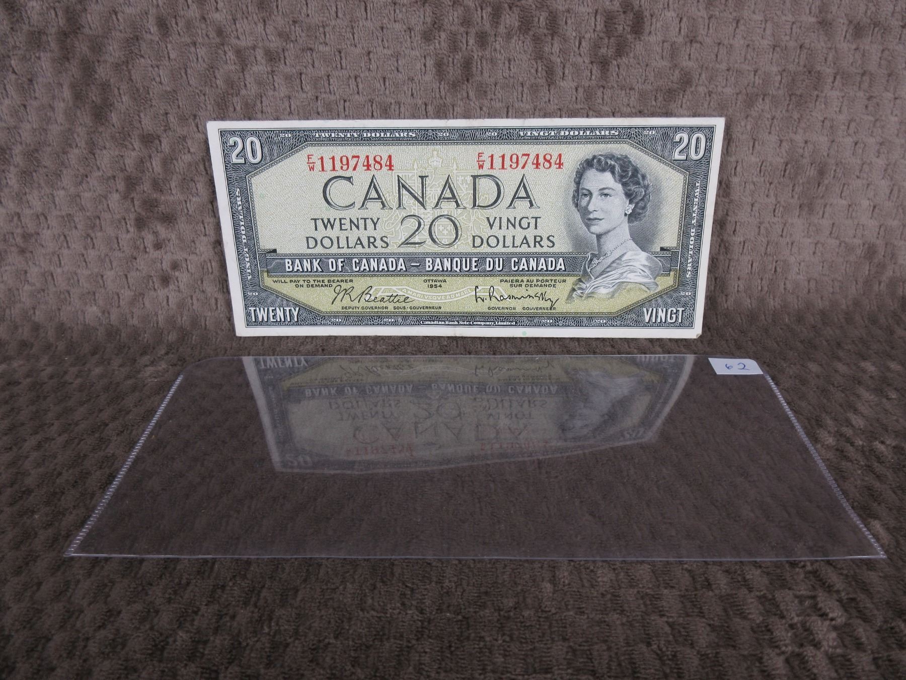 1 1954 Canadian 20 Dollar Bill 1-1954-canadian-20-dollar-bill