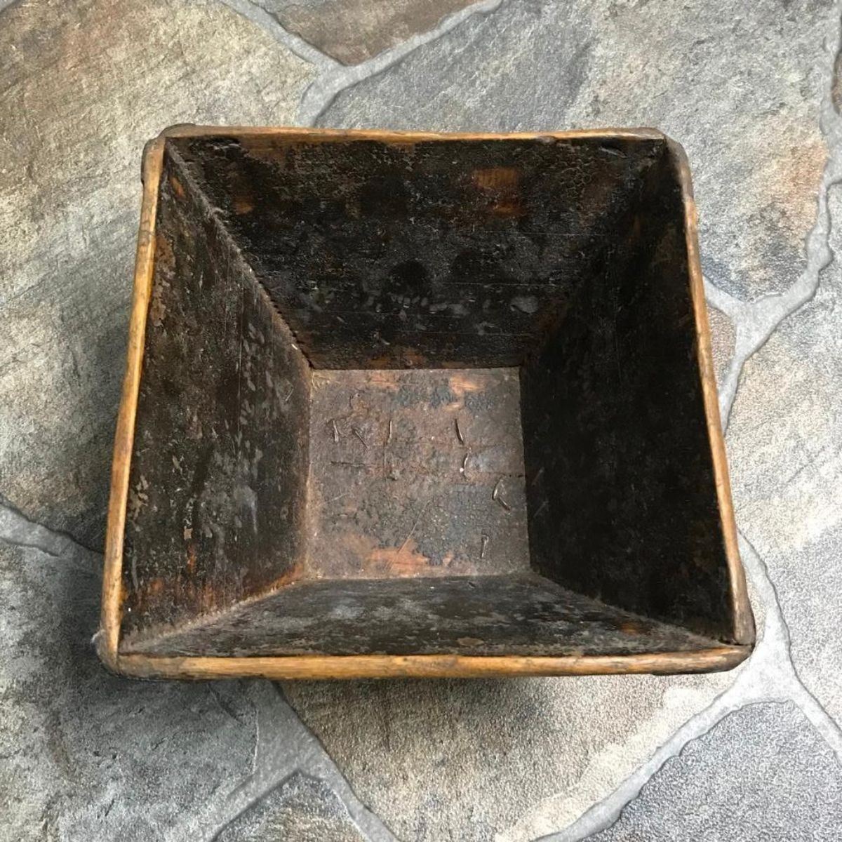 Antique Wooden Rice Bucket