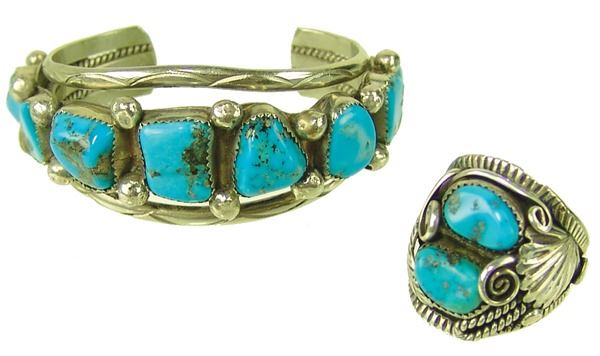 Navajo Bracelet & Ring - James Victor Begay