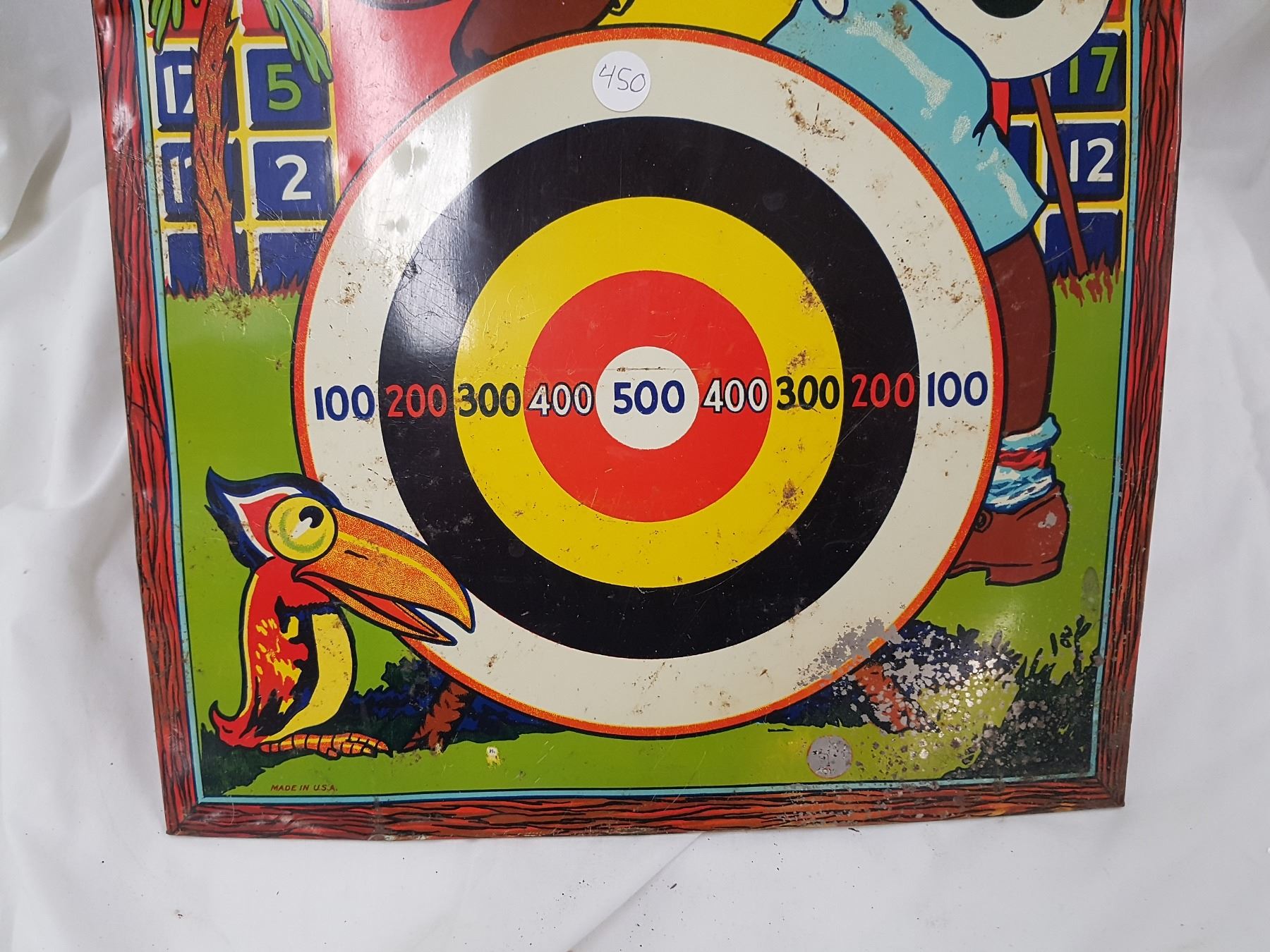 ANTIQUE TIN BOARD GAME, BLACK AMERICANA 23" X 14"