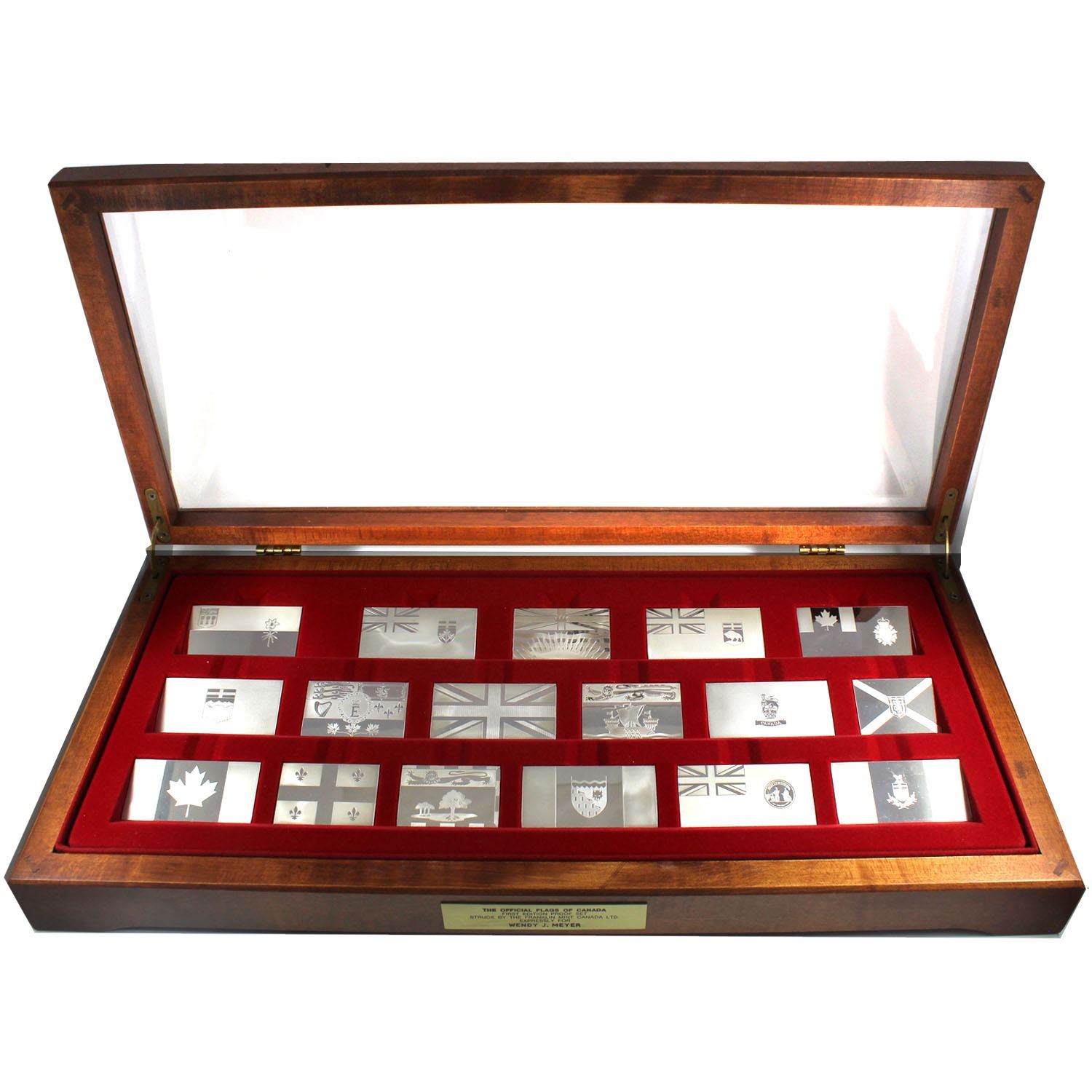 The Official Flags Of Canada Sterling Silver 16 Piece First Edition Proof Set Struck By The Frankli the-official-flags-of-canada-sterling-silver-16-piece-first-edition-proof-set-struck-by-the-frankli