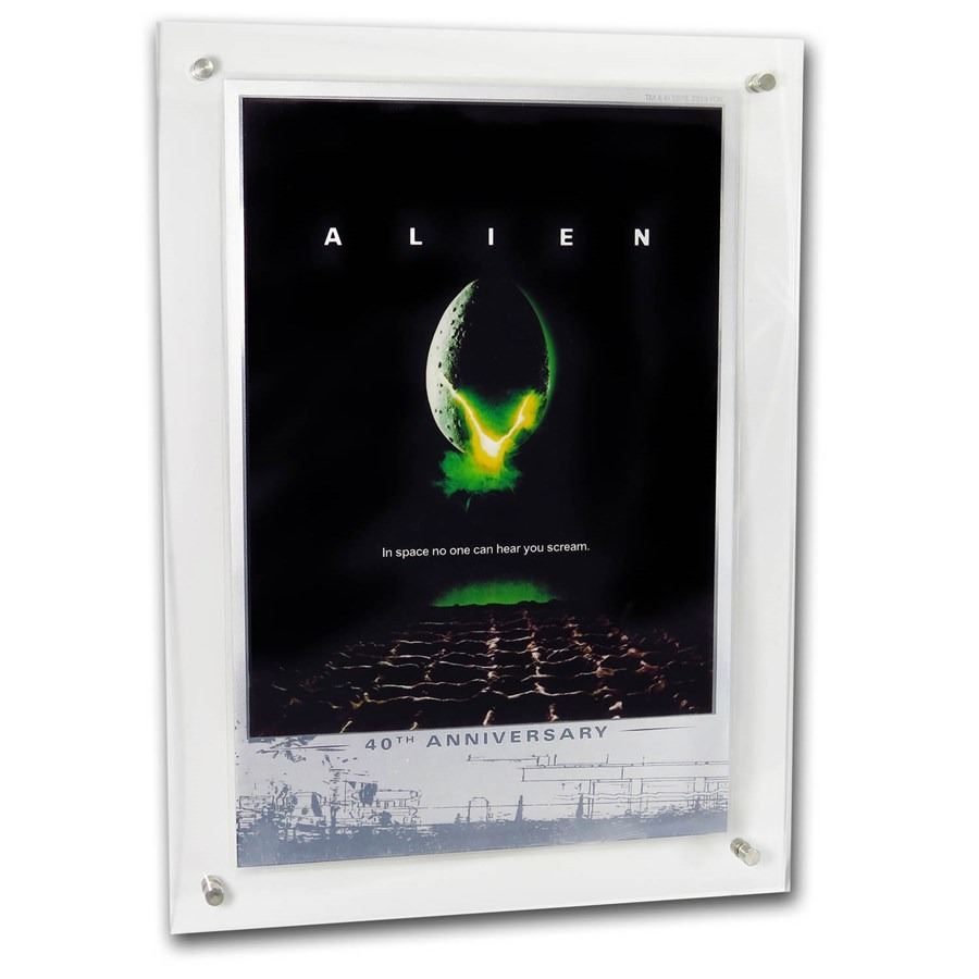 2019 Tuvalu Alien 40th Anniversary Large Alien Movie Poster in Silver ...