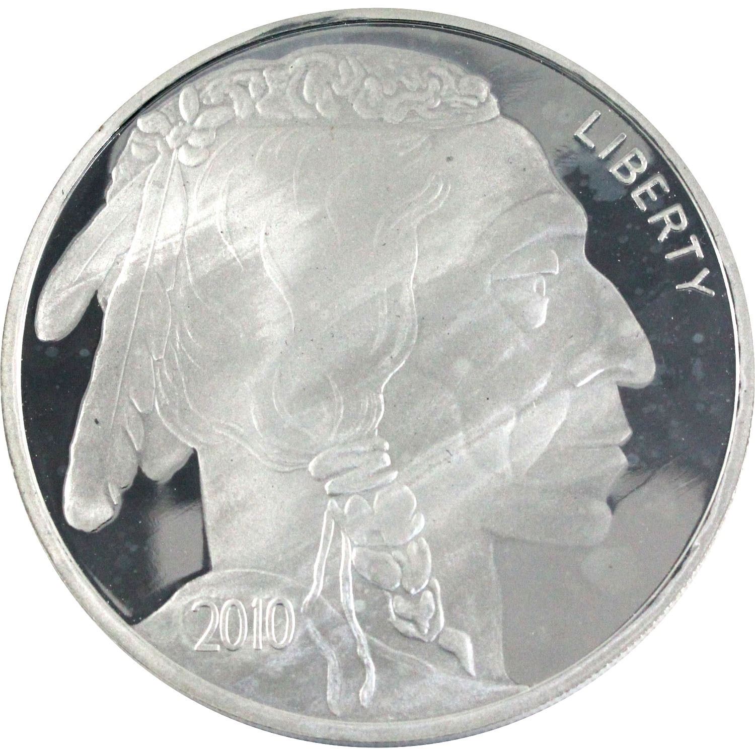 2010 Liberty Indian Head and Buffalo One Troy Pound .999 Fine Silver ...