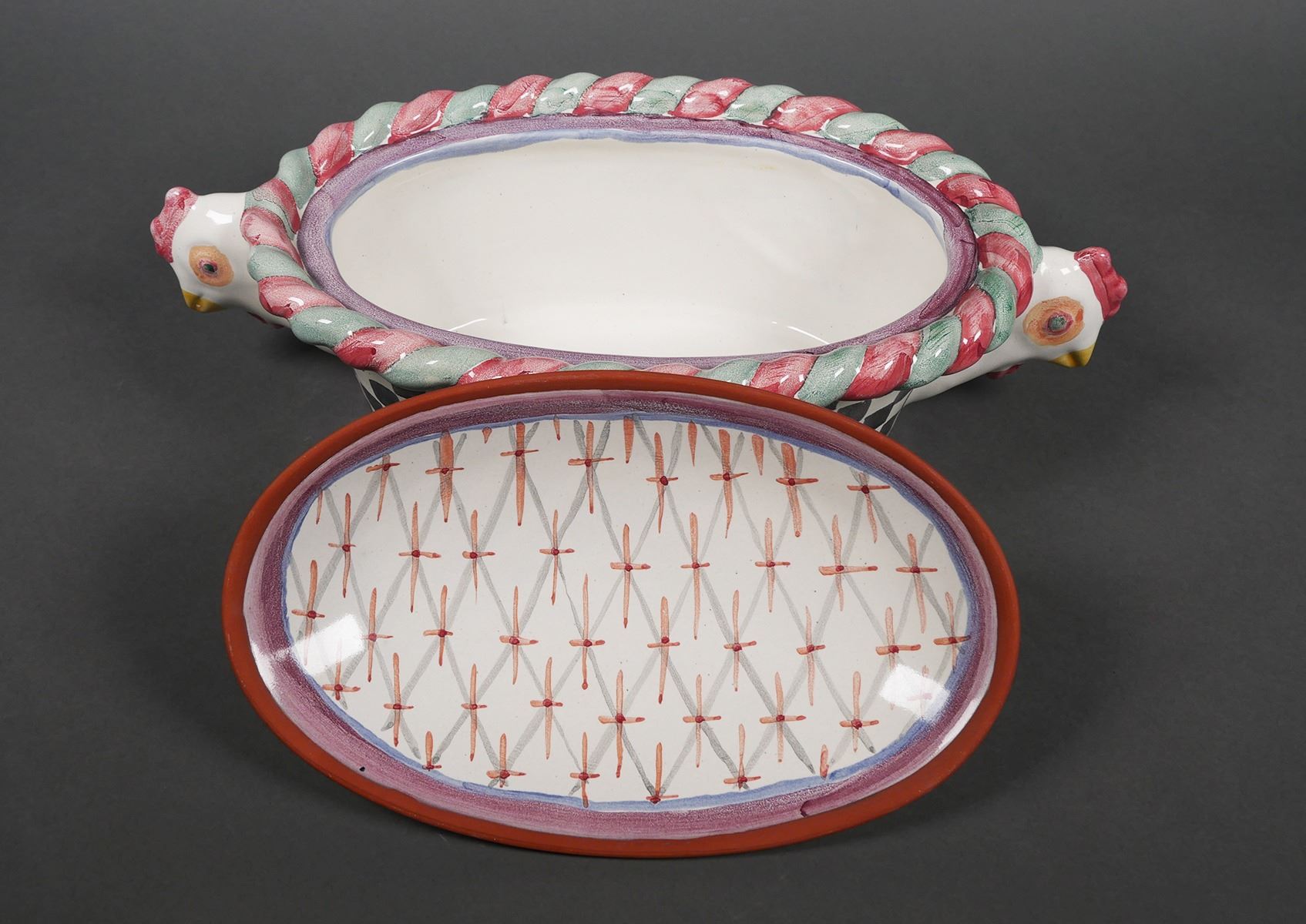 Mackenzie Childs PICCADILLY CHICKEN casserole dish