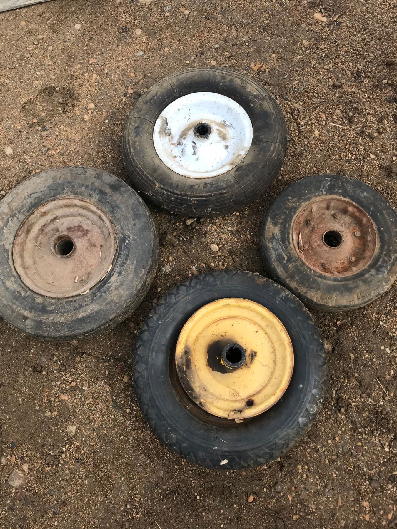 (4) TIRES (WHEEL BARREL)