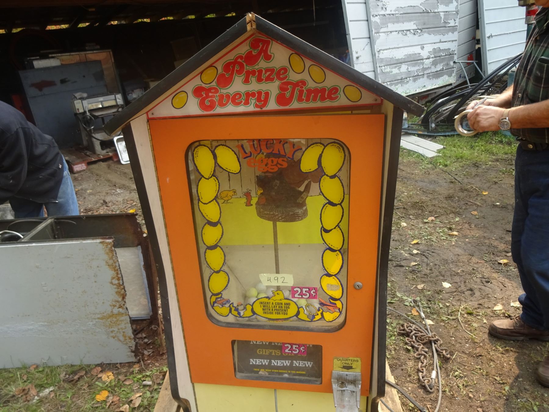 Lucky Egg Coin Machine (works) - Schmalz Auctions