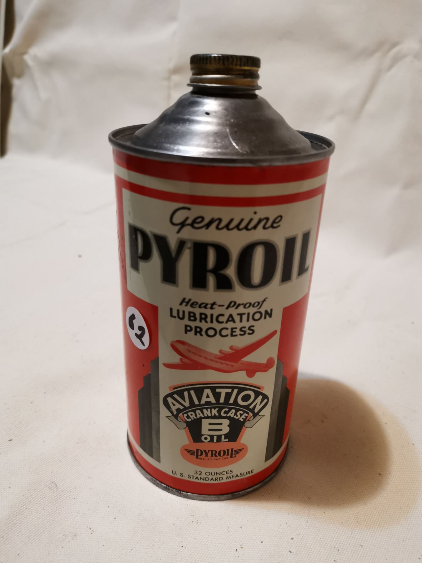VERY RARE PYROIL OIL, AVAIATION, 1930'S - Schmalz Auctions