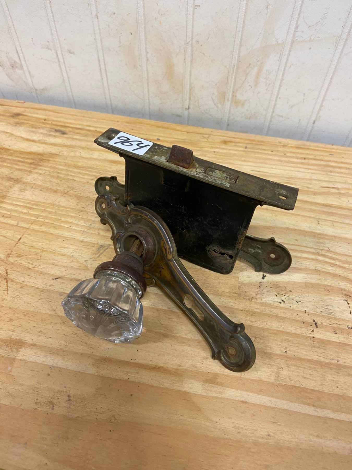 GLASS DOOR KNOB SET, COMPLETE - Schmalz Auctions