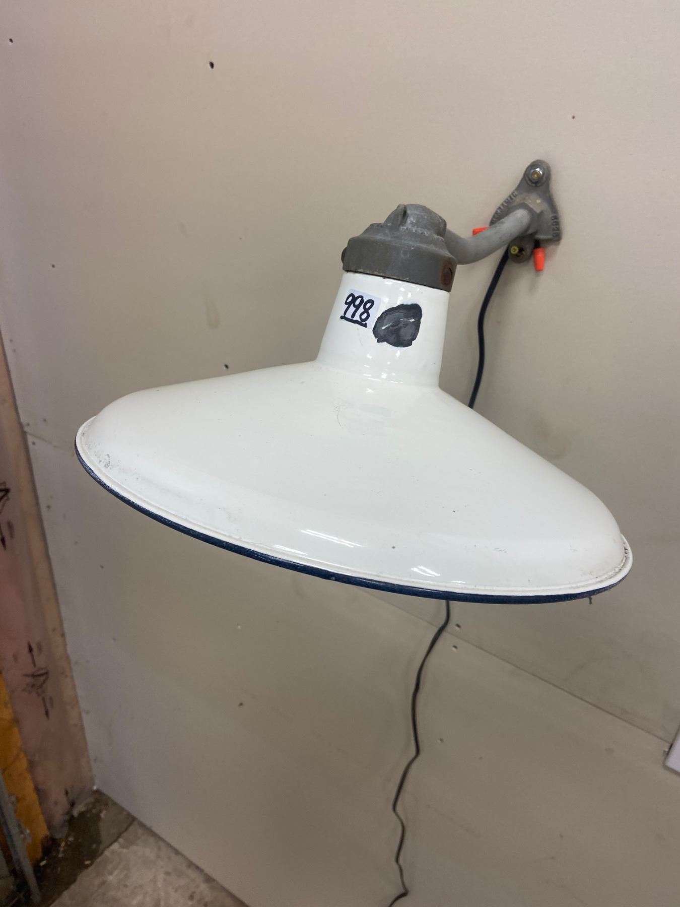 PORCELAIN SERVICE STATION LIGHT 14"