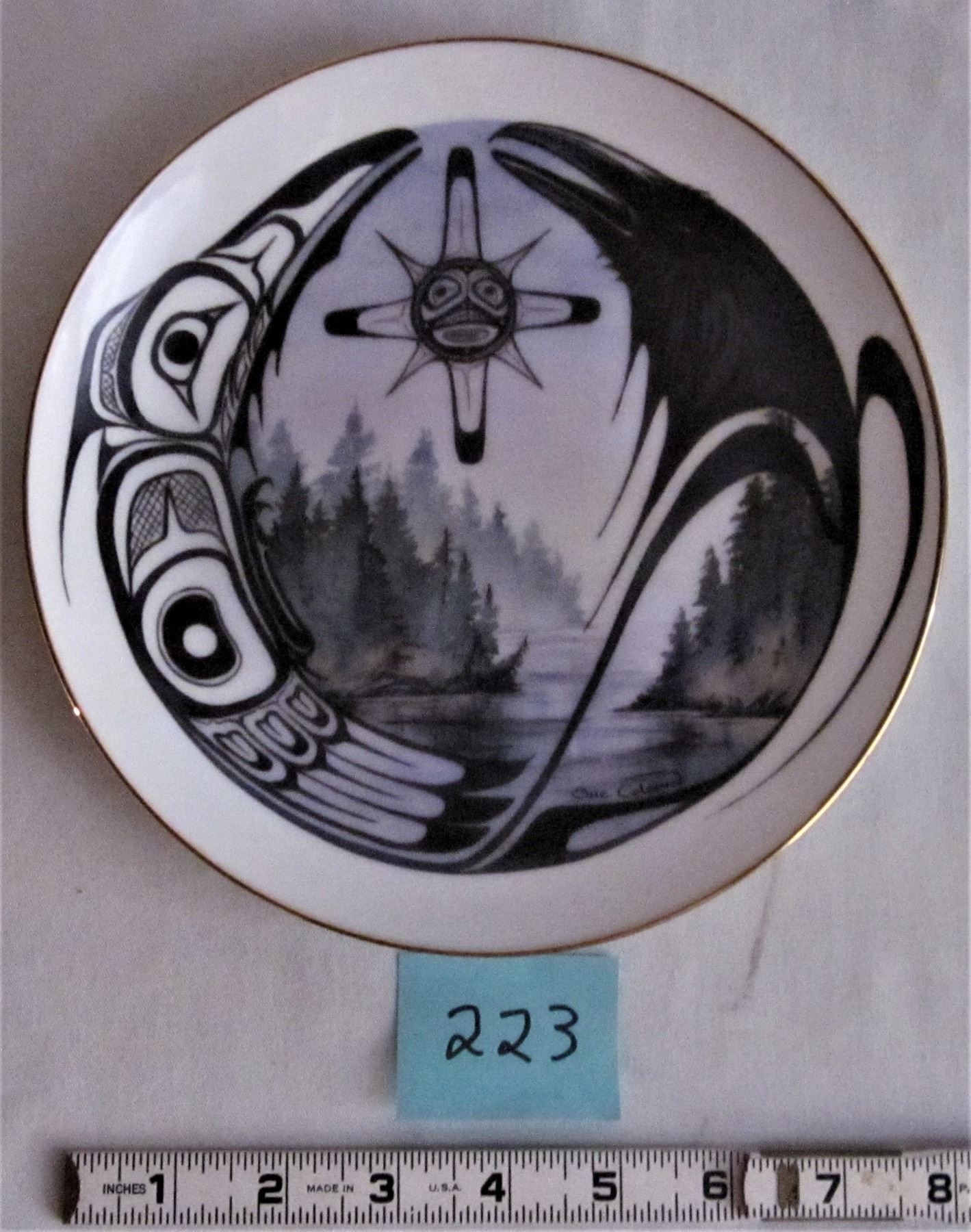 LIMITED ED. "RAVEN AND THE SUN" SUE COLEMAN HAIDA ART 8" COLLECTOR PLATE