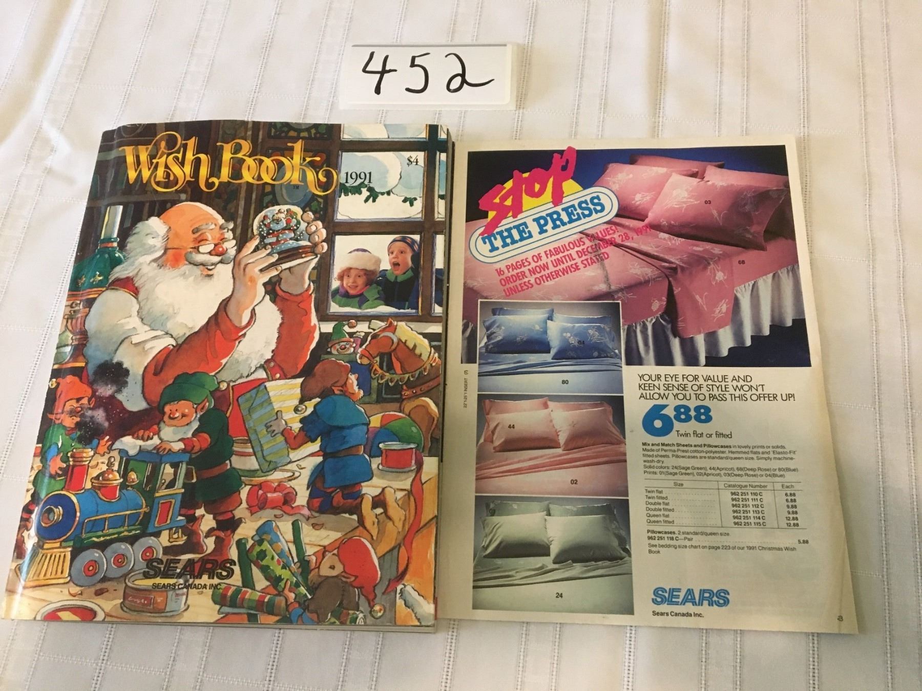 452-VINTAGE SEARS WISHBOOK CATALOGUE 1991 WINTER TOYS/CHRISTMAS DEPT ...