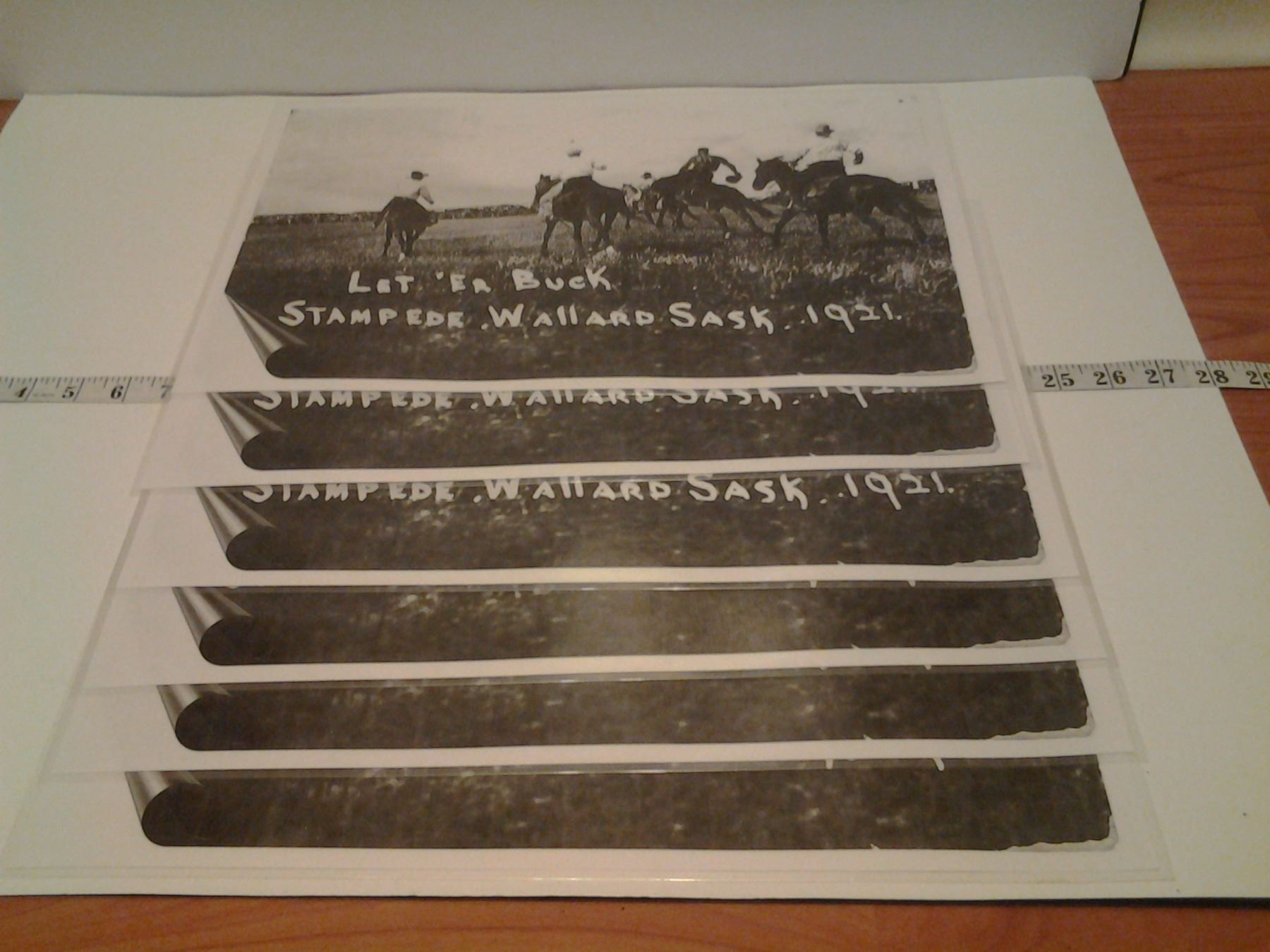 6 Let 'er Buck place mats Stampede Wallard, SK 1921