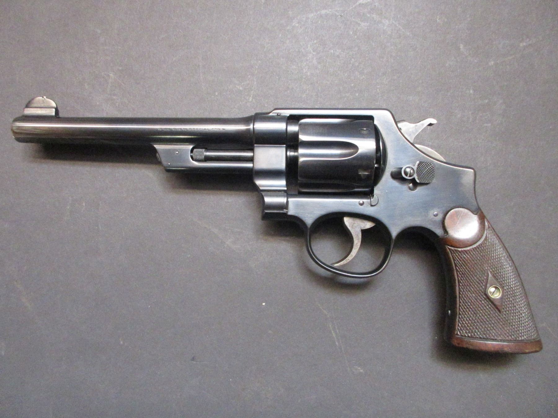 Smith And Wesson Triple Lock Revolver- .44 Spec- 6.5" Barrel- DOM 1908 ...