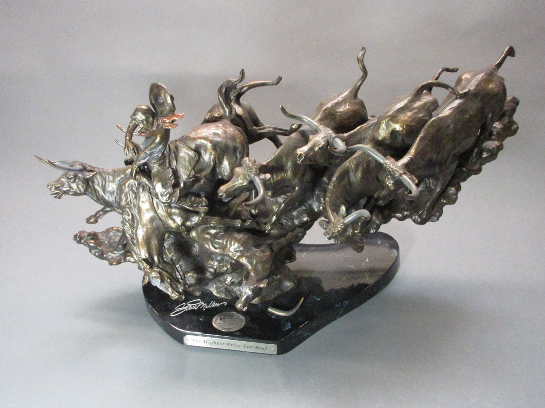 Signed Steve Miller Resin Sculpture- "The Highest Price For Beef ...