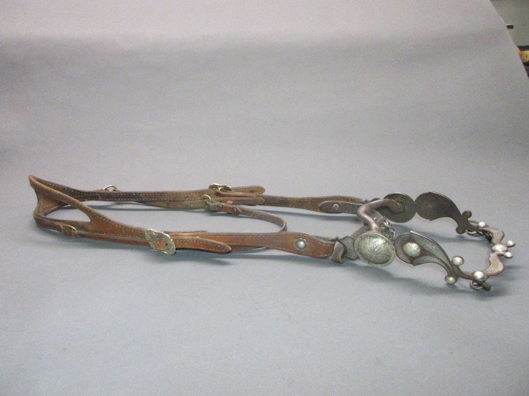 Marked El Gato Silver Inlaid Bit- Modified Mullen Mouth- Slobber Bar ...