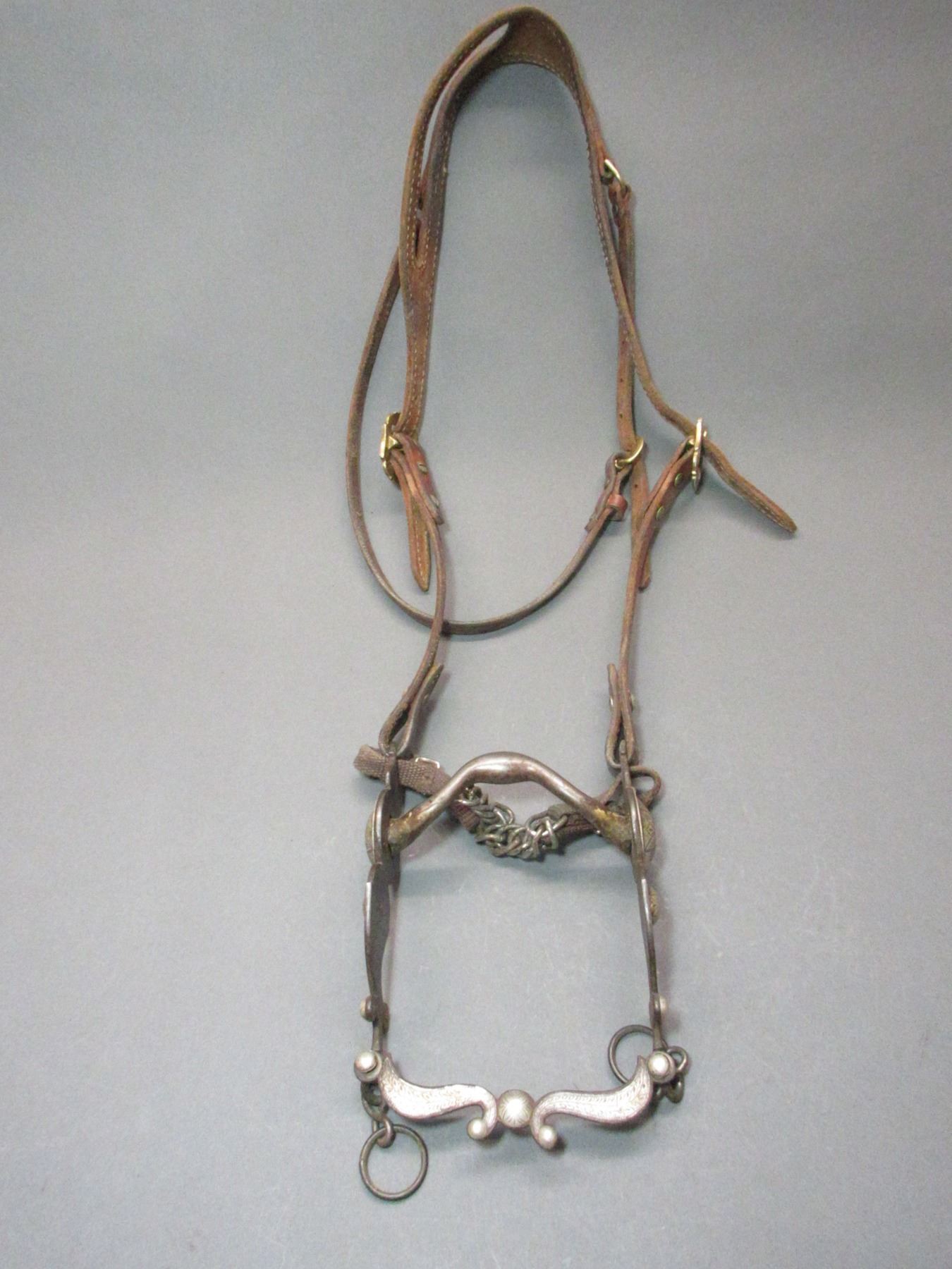 Marked El Gato Silver Inlaid Bit- Modified Mullen Mouth- Slobber Bar ...