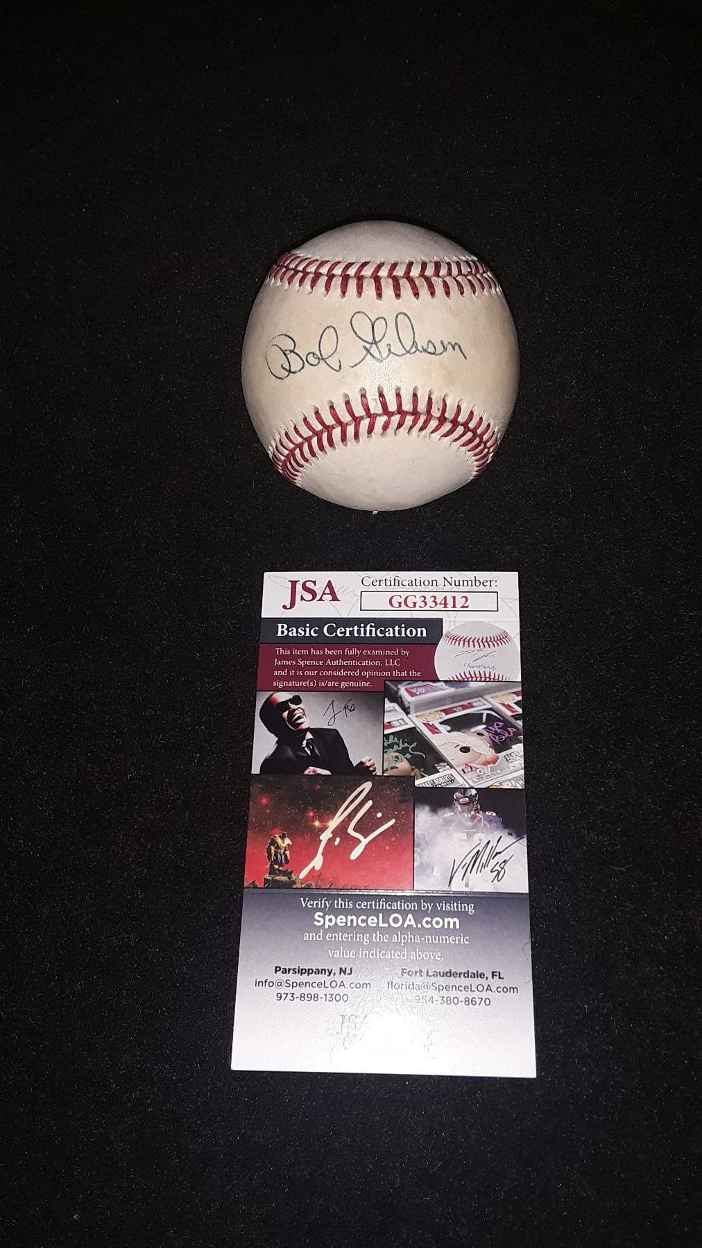 JSA COA Bob Gibson Autograph Baseball