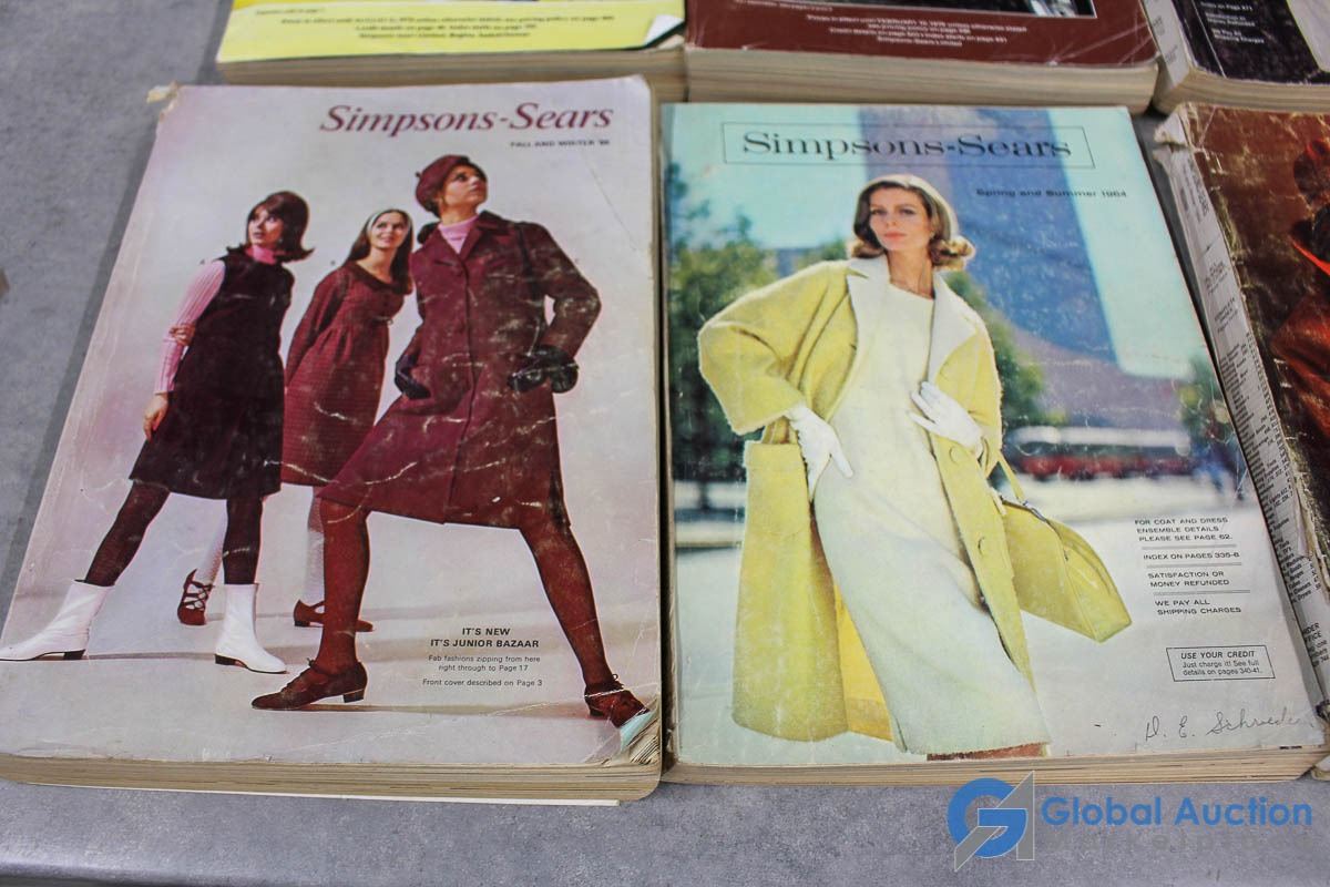 (6) Vintage 1960's &1970's Simpsons-Sears Catalogues