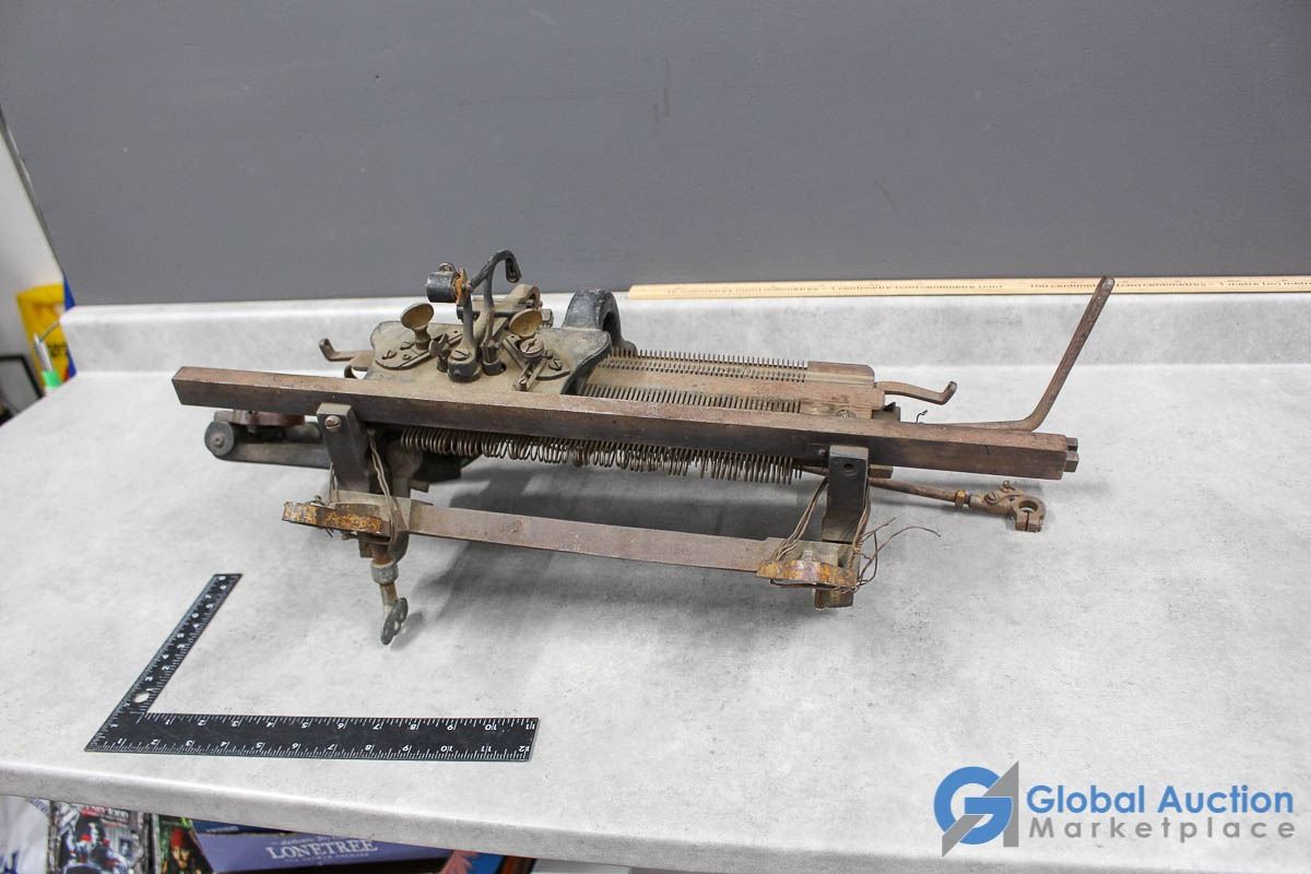 Vintage Metal Estonian Industrial Knitting Machine