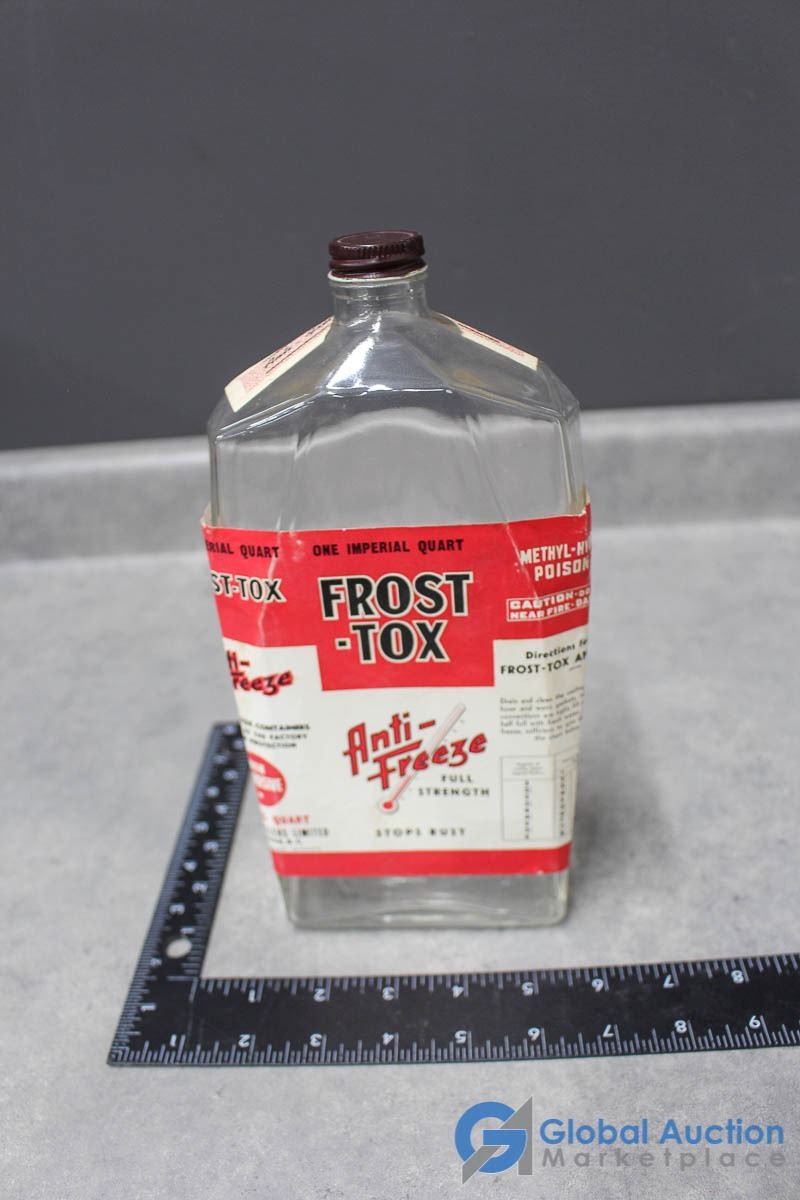 Glass Frost-Tox Anti-Freeze Bottle
