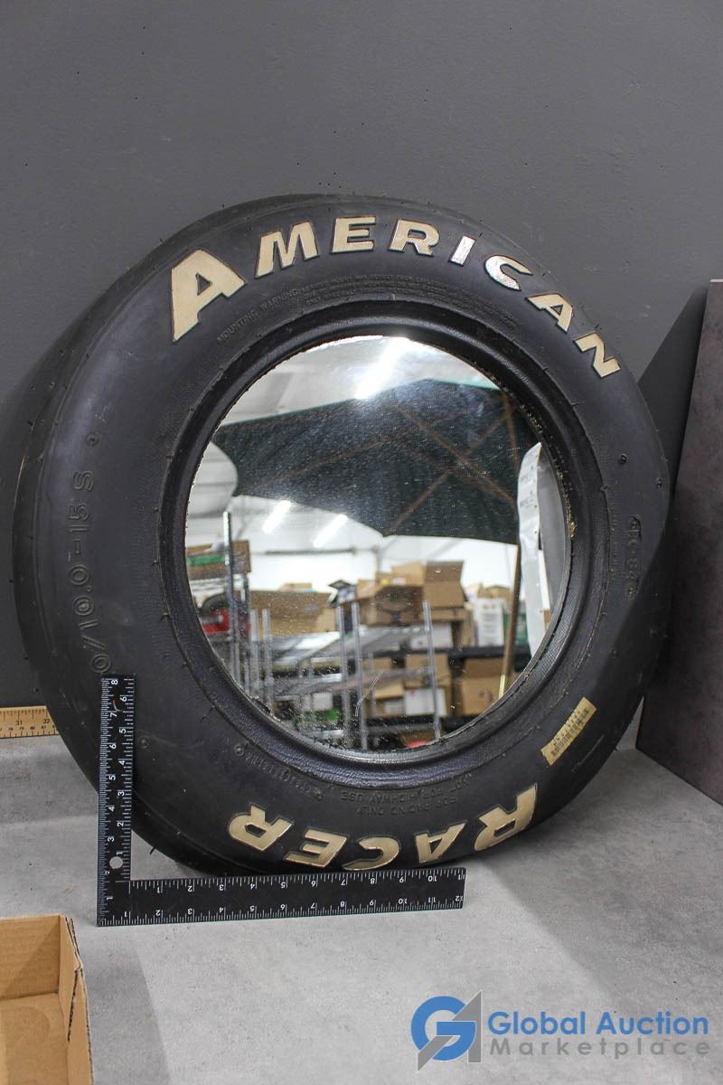 American Racer Cut Tire Wall Mirror