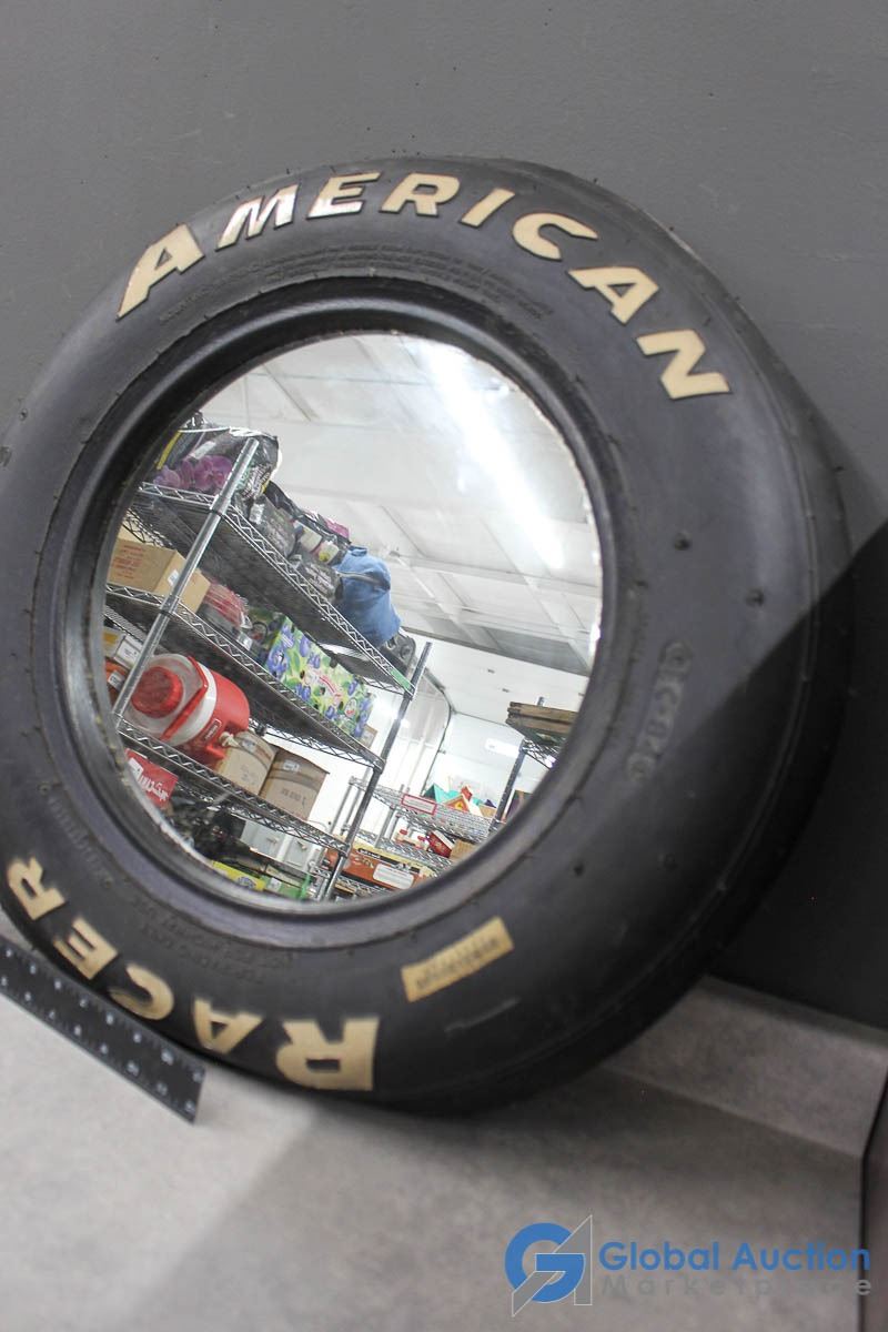 American Racer Cut Tire Wall Mirror