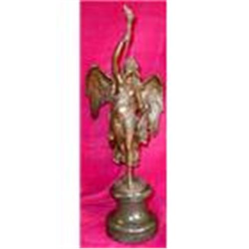 Bronze ANGEL Allegorical Statue ANTIQUE 1881 #1093338