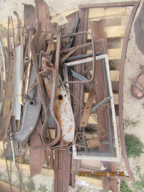 4 Pallets of Ford Model T Body Parts, Springs Hubs, ,Metal Panels, Plus ...