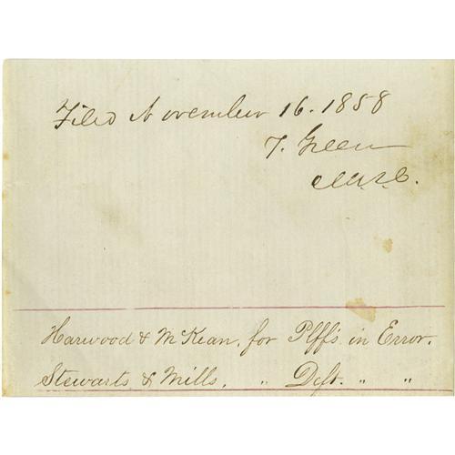 Confederate General Thomas Green Signature.