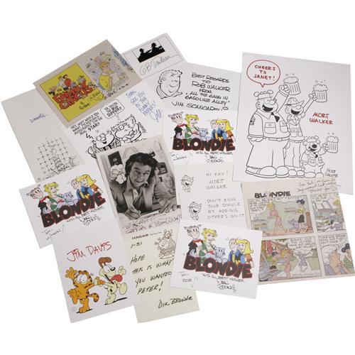 Collection of Cartoonist Signatures and Sketches