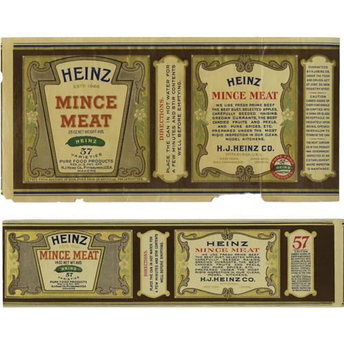 Vintage Heinz Can Labels