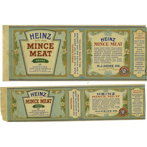 Vintage Heinz Can Labels